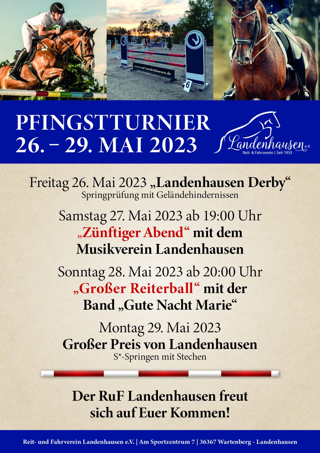 Pfingstturnier Programm – Reitverein Landenhausen